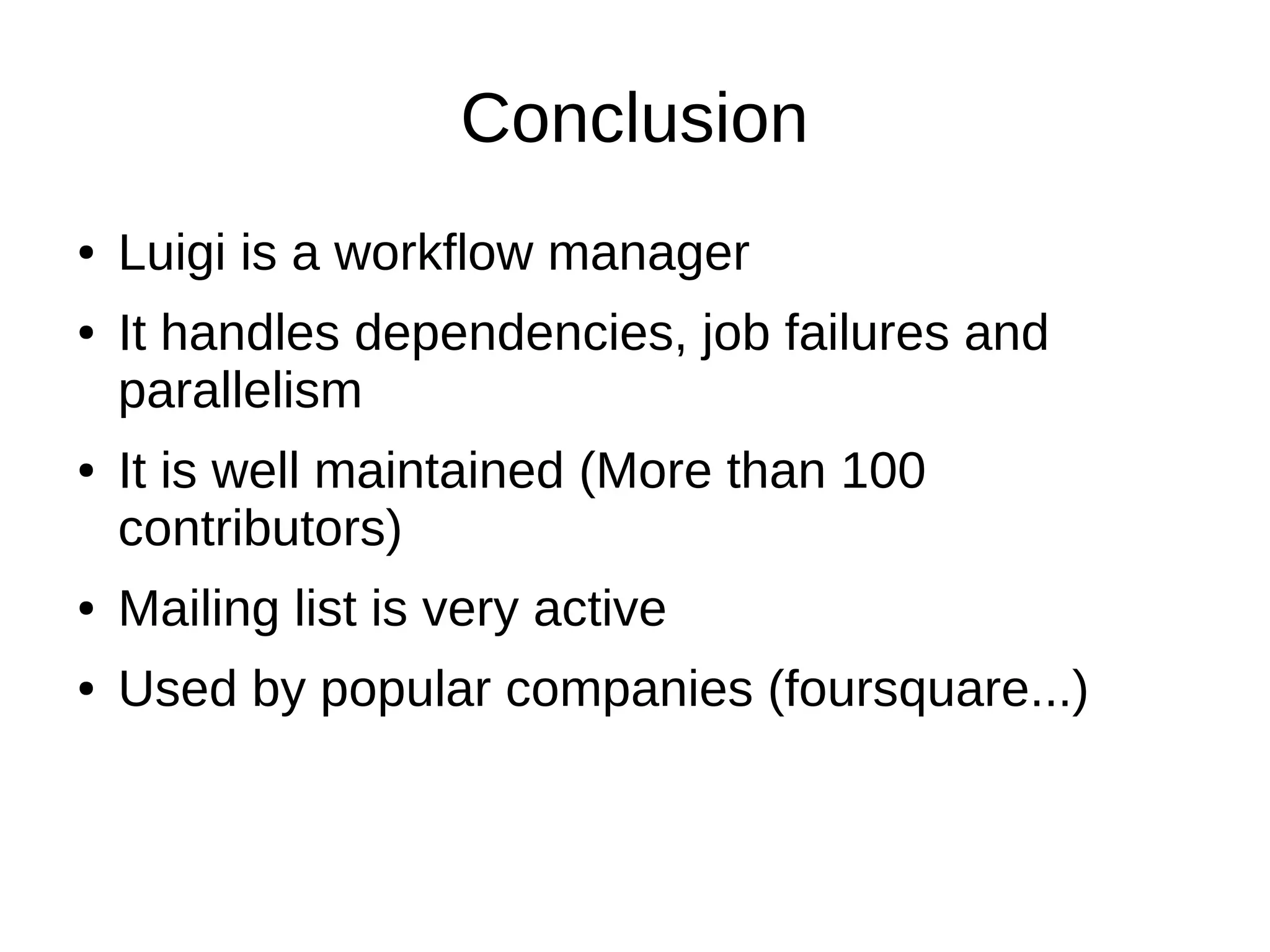 Luigi A Python Framework For Data Processing And Pipelining Ppt