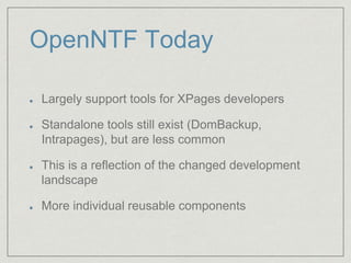 OpenNTF: Past, Present, and Future | PPT