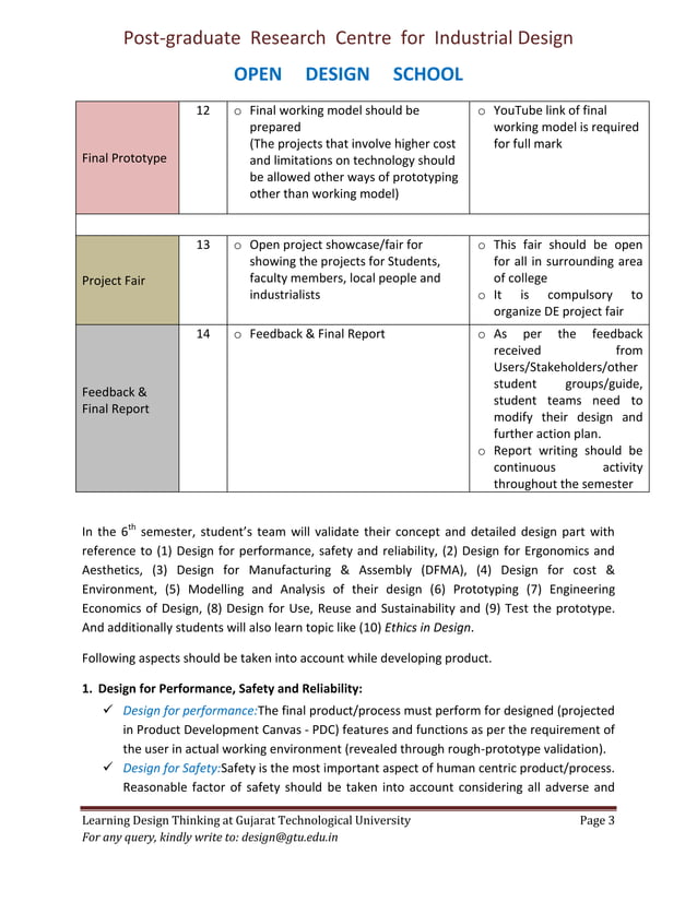 Design Engineering 2B Guidelines | PDF