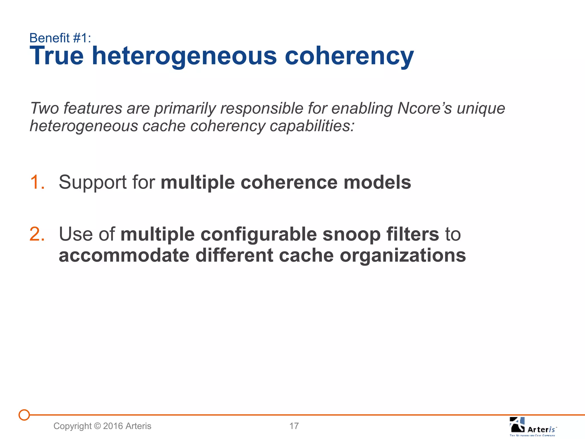 Arteris Ncore Cache Coherent Interconnect - Technology Overview | PPTX
