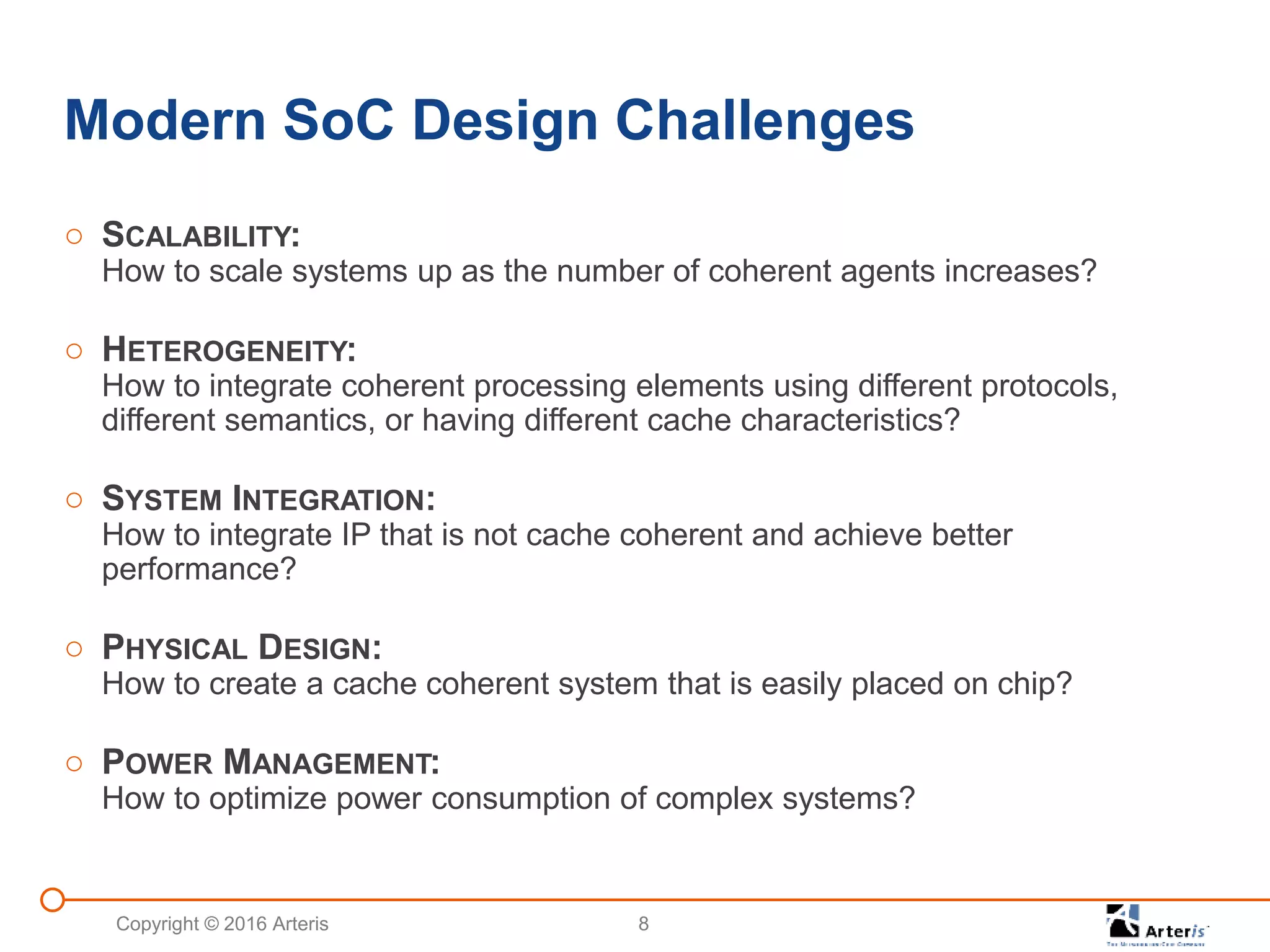 Arteris Ncore Cache Coherent Interconnect - Technology Overview | PPTX