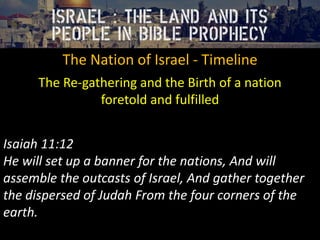 Israel : The Land and it's people in Bible Prophecy | PPTX