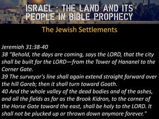 Israel : The Land and it's people in Bible Prophecy | PPTX