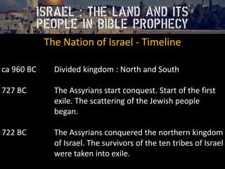 Israel : The Land and it's people in Bible Prophecy | PPTX