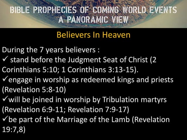Bible Prophecies Of Coming World Events : A Panoramic View | PPT