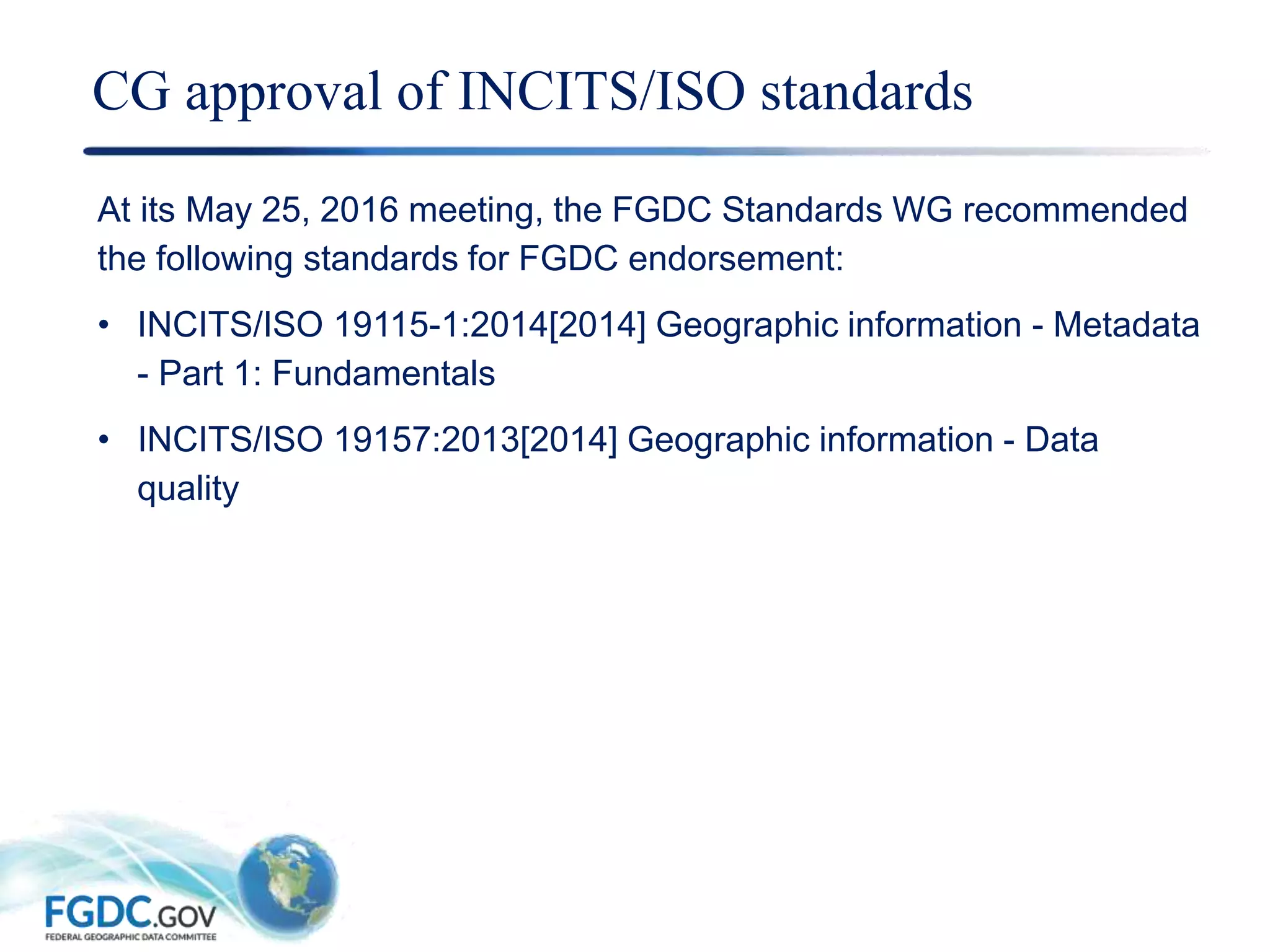FGDC Standards Update | PPTX