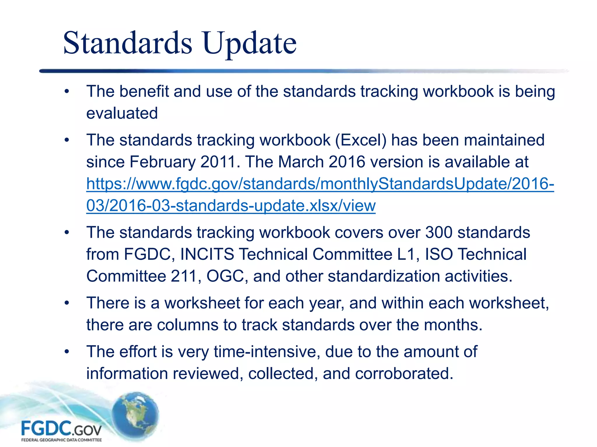 FGDC Standards Update | PPTX