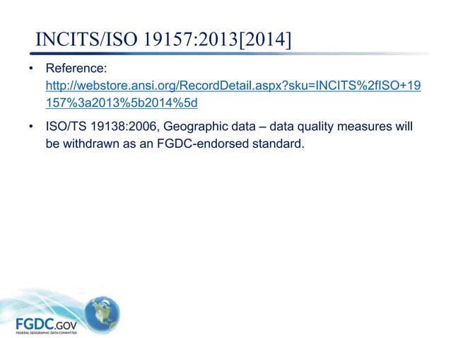 FGDC Standards Update | PPTX