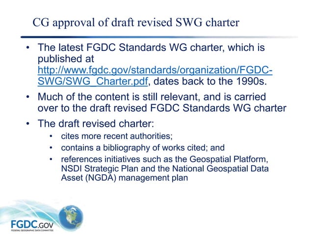 FGDC Standards Update | PPTX