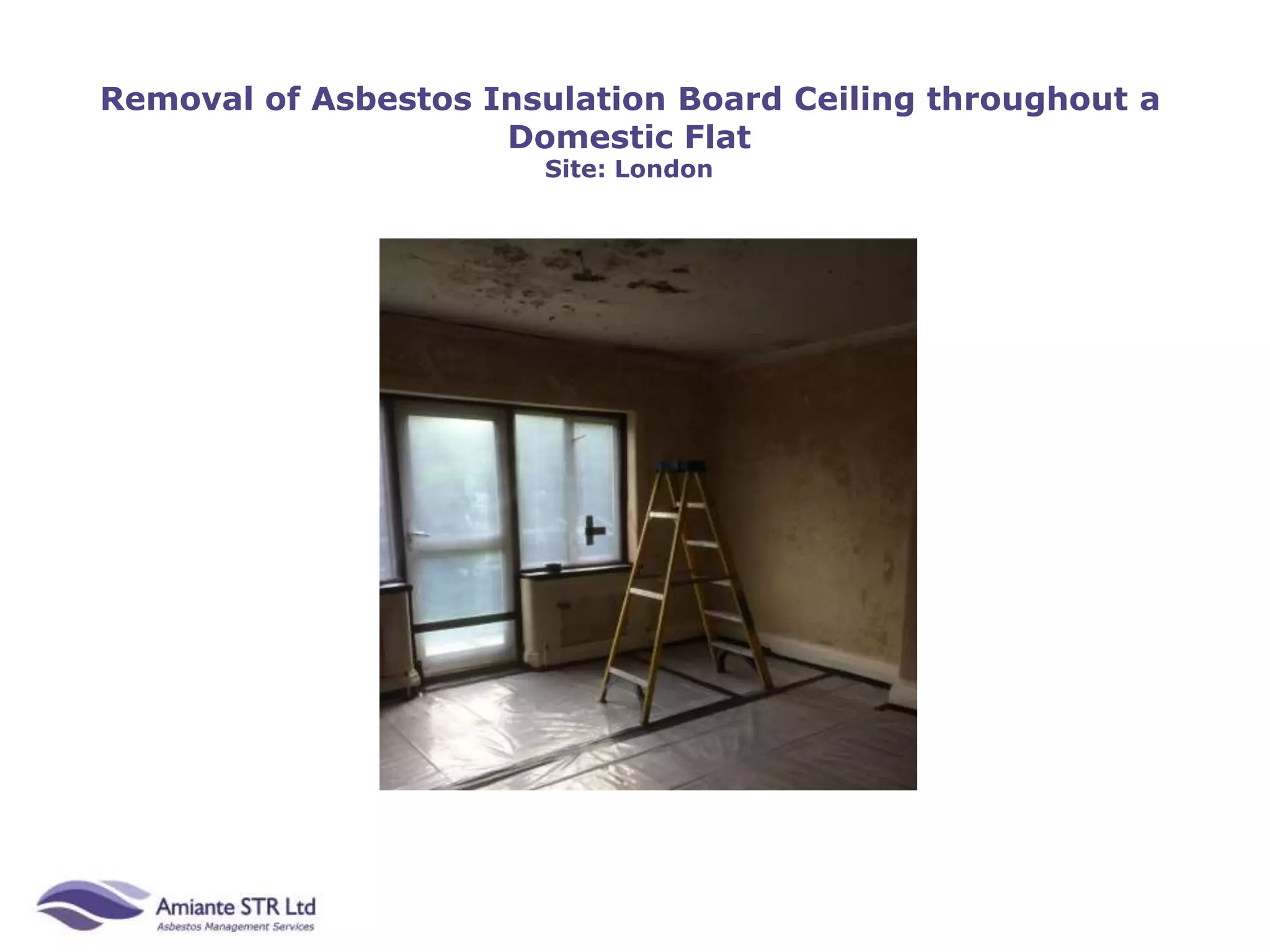 Removal of Asbestos Insulation Board Ceiling throughout a Domestic Flat | PPT