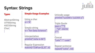 Introduction to Julia Language | PPTX