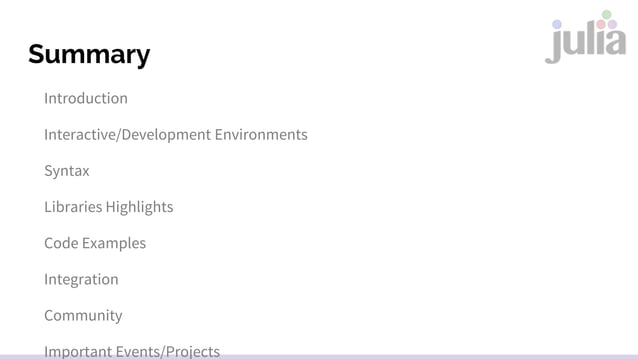 Introduction to Julia Language | PPTX