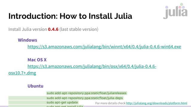 Introduction to Julia Language | PPTX