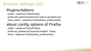 2016 09-09 - Selenium Webdriver - Fundamentals + Hands-on! | PPT
