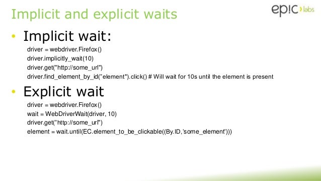 2016 09-09 - Selenium Webdriver - Fundamentals + Hands-on!
