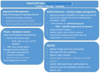 TraitCapture:Open source tools for DIY high throughput Phenomics and NextGen data visualization ...