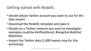 2016 09-28 social network analysis with node-xl_emke | PPTX