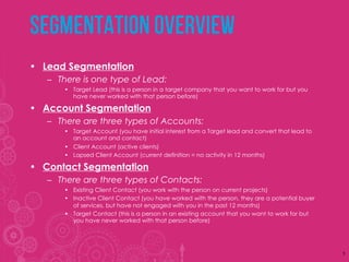 Simple, Stupid CRM segmentation model for professional services firms | PPT