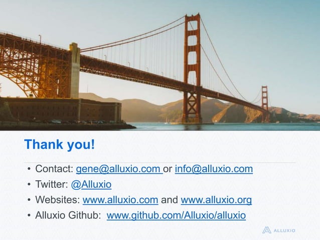 Alluxio (formerly Tachyon): Open Source Memory Speed Virtual Distributed Storage | PPT