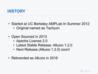 Alluxio (formerly Tachyon): Open Source Memory Speed Virtual Distributed Storage | PDF