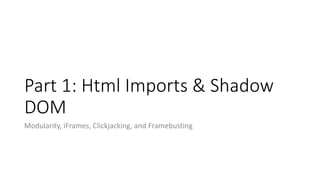 Web Components and Security | PPT