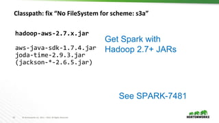 Apache Spark and Object Stores | PPTX