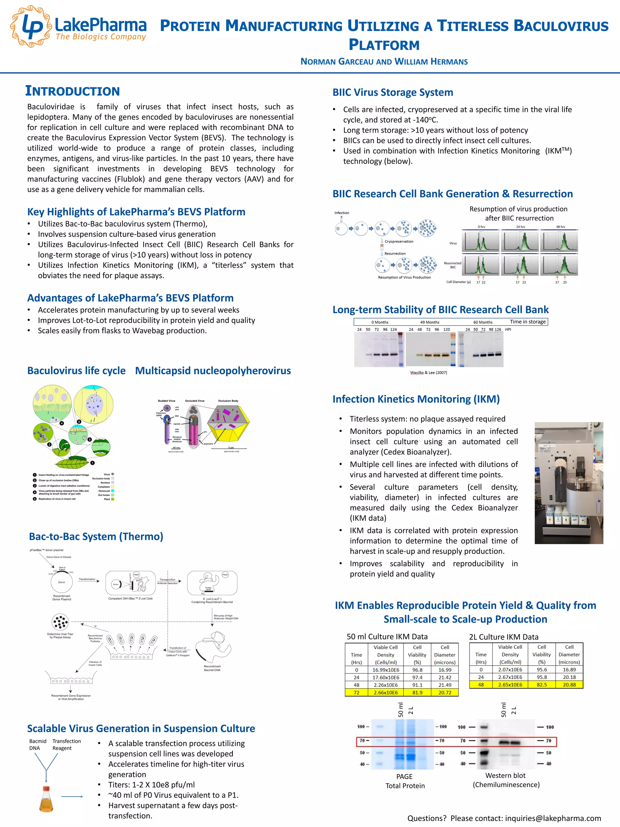 Protein Manufacturing Utilizing a Titerless Baculovirus Platform | PDF