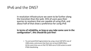 IPv6 and the DNS, RIPE 73 | PPT
