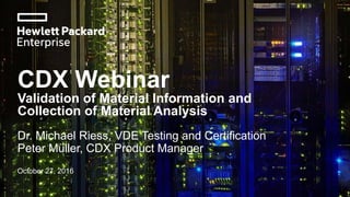 2016 10-27 cdx webinar with vde | PPT