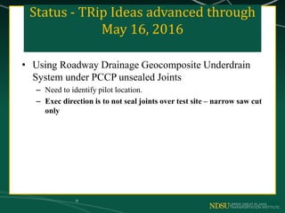NDDOT TRansportation Innovation Program –TRIP | PDF