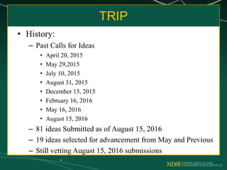 NDDOT TRansportation Innovation Program –TRIP | PDF