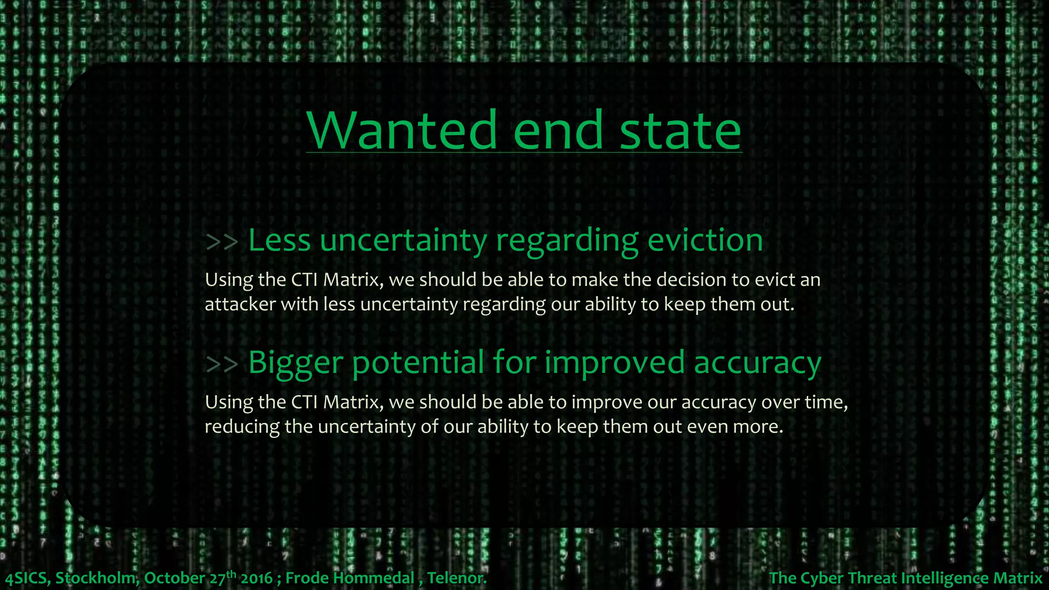 The Cyber Threat Intelligence Matrix | PPTX | Information and Network ...