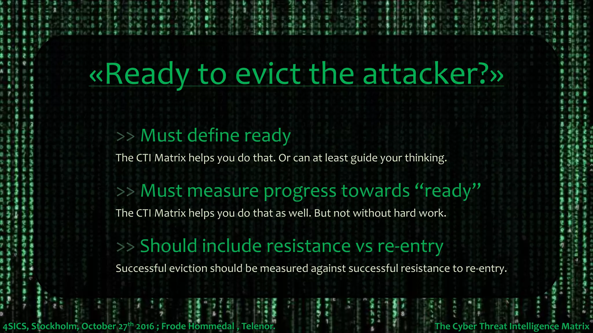 The Cyber Threat Intelligence Matrix | PPTX | Information and Network ...