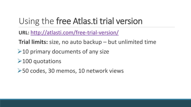 Qualitative Analysis in Atlas.ti