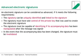 Electronic Signatures - Technical Foundations | PDF | Information and ...