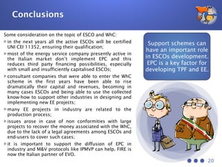 ESCOs and white certificates in Italy | PPT