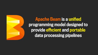 Introduction to Apache Beam & No Shard Left Behind: APIs for Massive ...