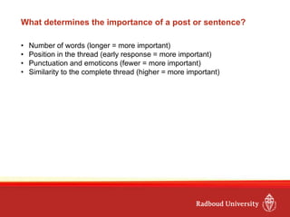 Summarizing discussion threads | PPT