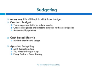 Financial Literacy Presentation | PDF
