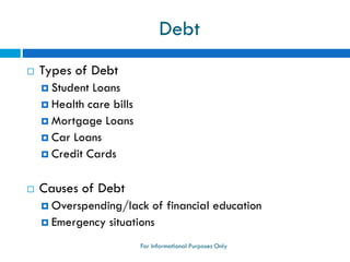 Financial Literacy Presentation | PDF