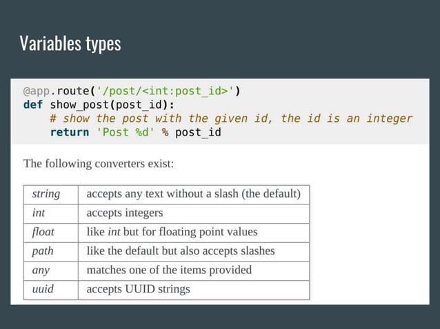 Building a local web application with Flask | PPT