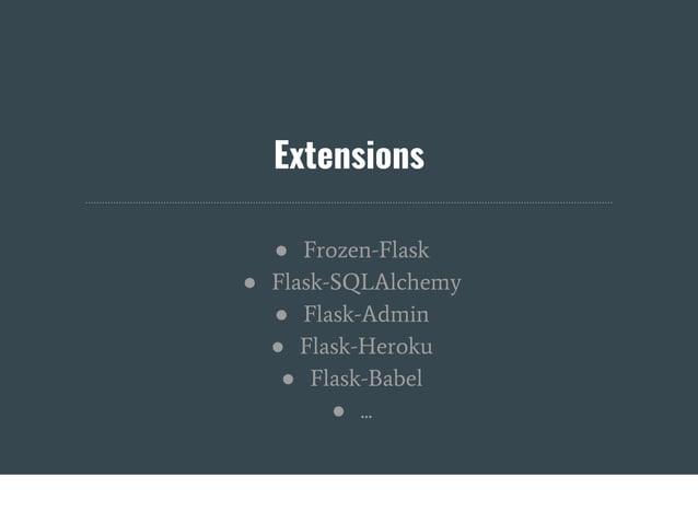 Building a local web application with Flask | PPT
