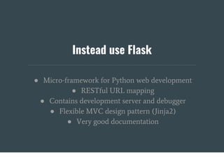 Building a local web application with Flask | PPT
