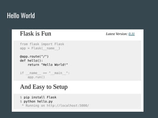 Building a local web application with Flask | PPT