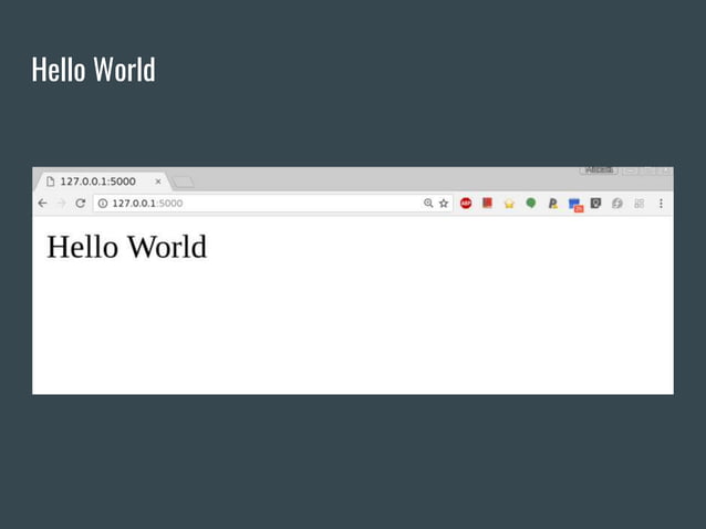 Building a local web application with Flask | PPT