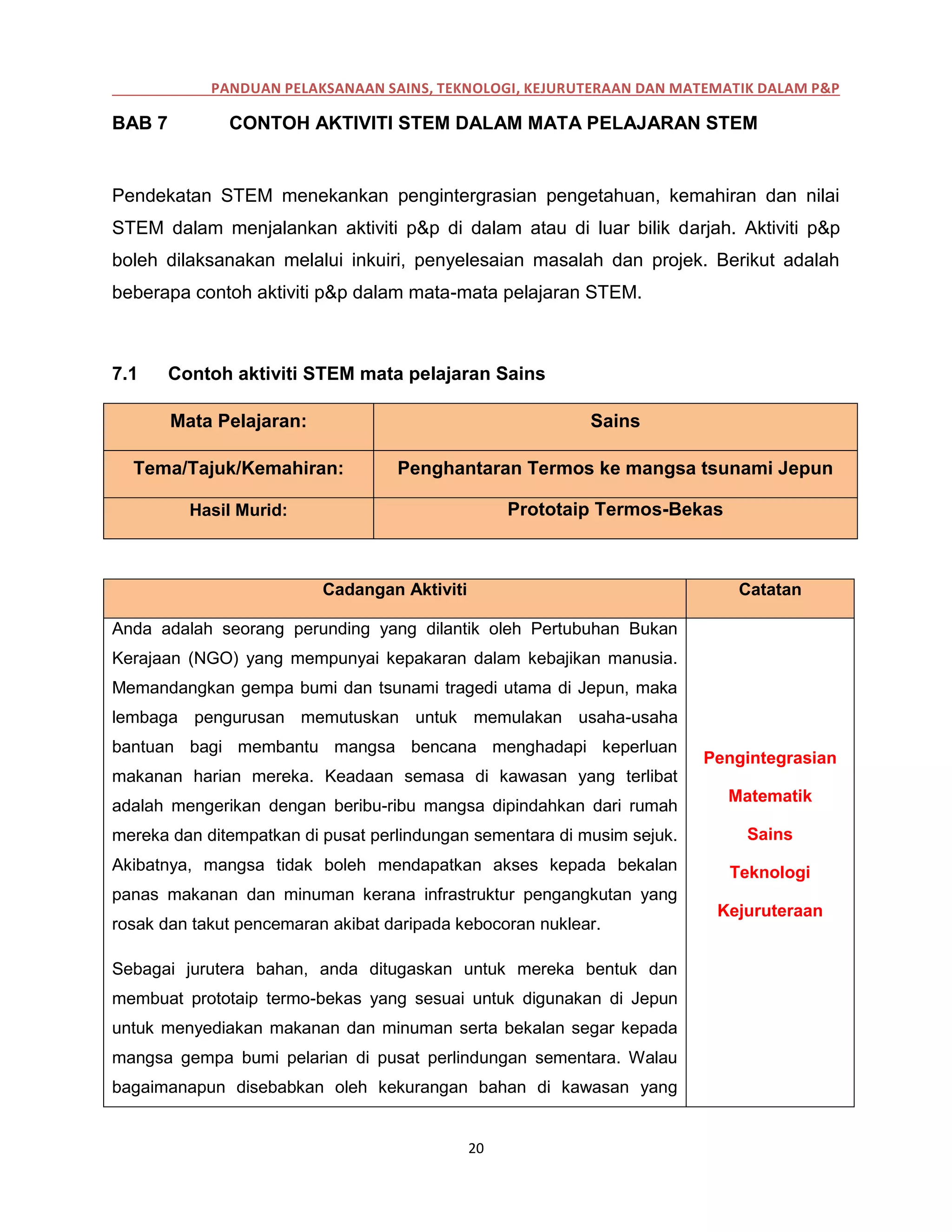 2016 12-26 panduan pelaksanaan stem dalam pembelajaran dan pengajaran | PDF