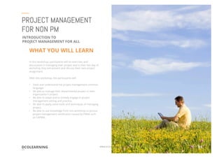 2016 | E-Brochure | Project Management for Non Project Manager - PMNPM ...