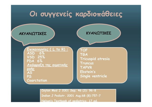 ΔΙΑΧΕΙΡΙΣΗ ΣΥΓΓΕΝΩΝ ΚΑΡΔΙΟΠΑΘΕΙΩΝ ΑΠΟ ΤΟ ΓΕΝΙΚΟ ΠΑΙΔΙΑΤΡΟ | PDF