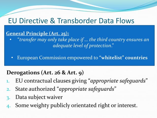 EU General Data Protection Regulation & Transborder Information Flow | PPTX