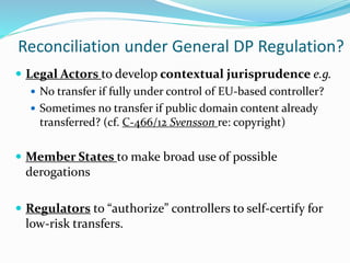 EU General Data Protection Regulation & Transborder Information Flow | PPTX